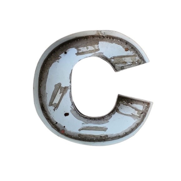 Art | Wall Decor | C Industrial Metal Letter Style Bold Guc | Poshmark